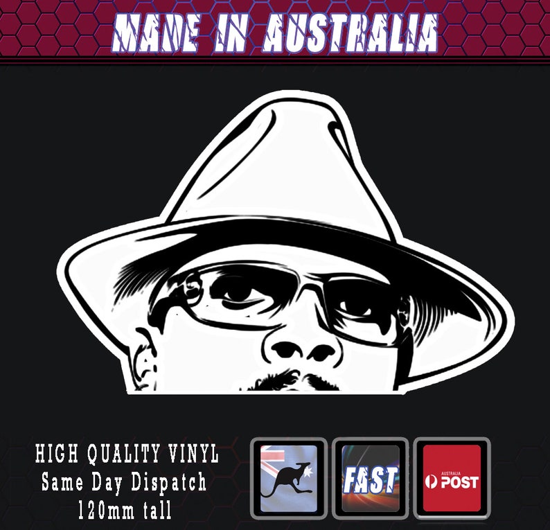 Nate Dogg Style Peeping Peeking Decal Rap Sticker Car Bumper Window ...