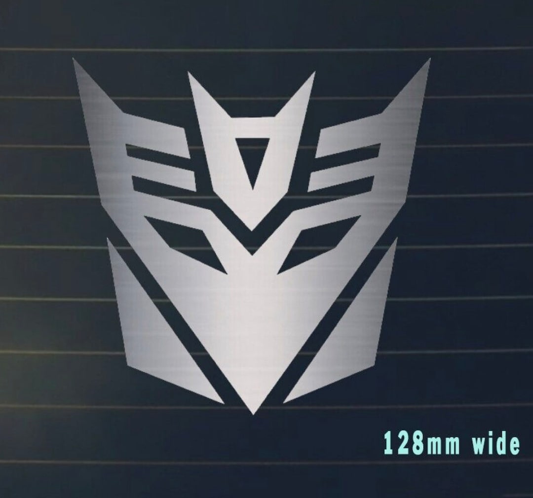 Sticker transformer Decepticon Logo Sticker Brushed Alloy Effect Vinyl ...