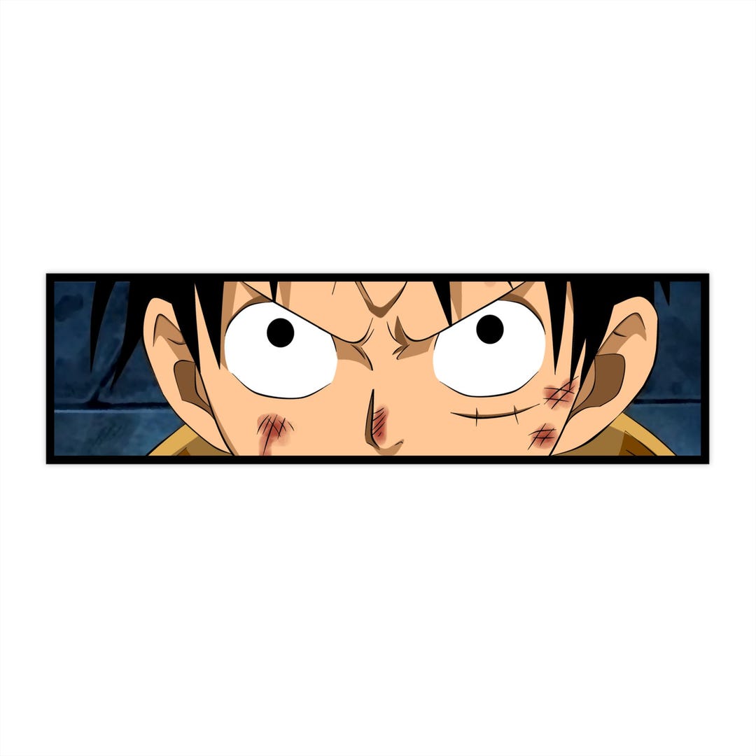 Anime Monkey D Luffy One Piece Eyes Bumper Sticker, Car Decal, Laptop ...