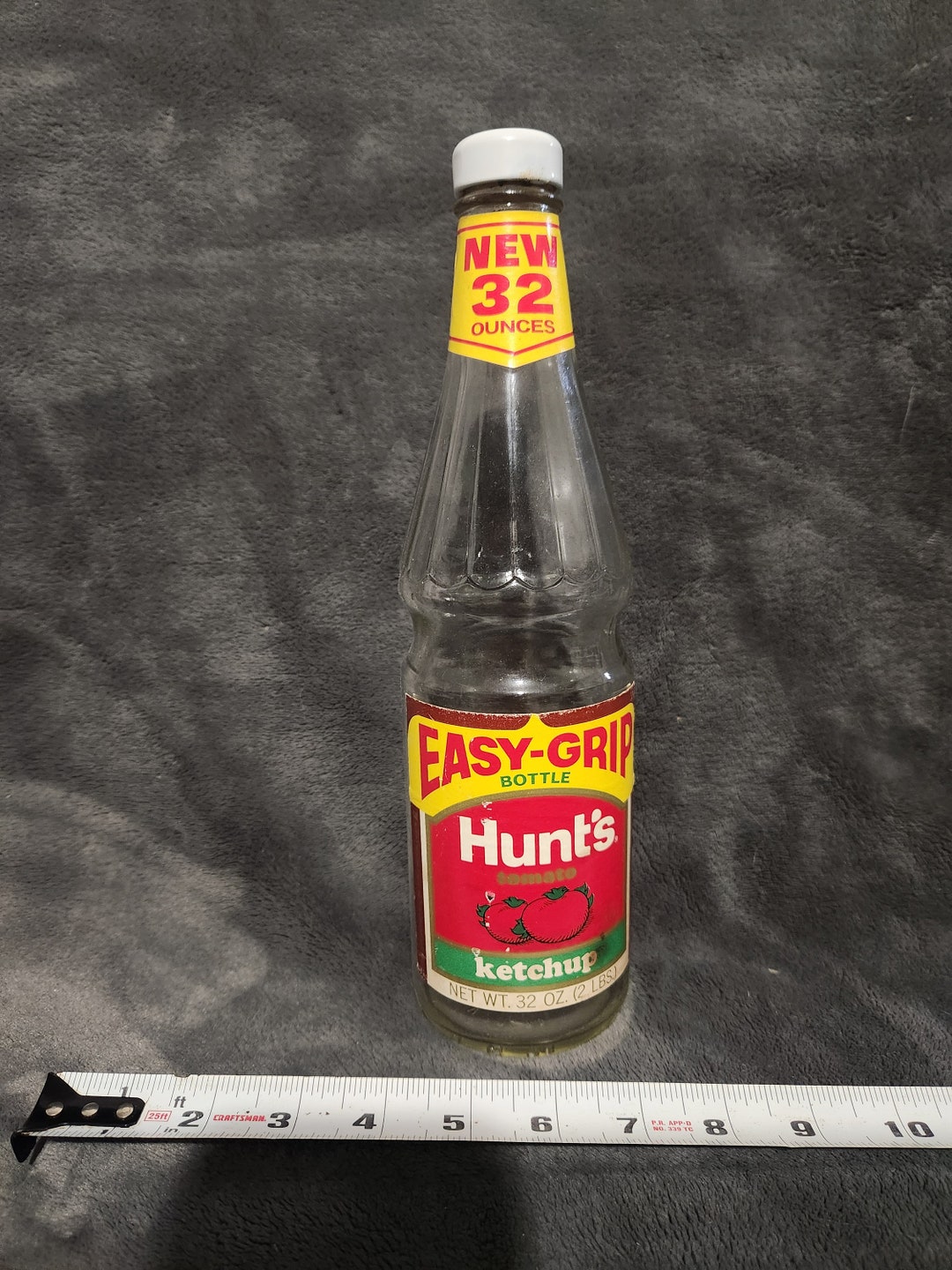 Vintage Hunts Ketchup Easy Grip Glass Bottle - Etsy
