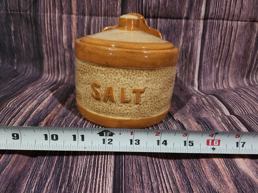 A** Vintage Ceramic Salt Box Wall Hanging - Etsy