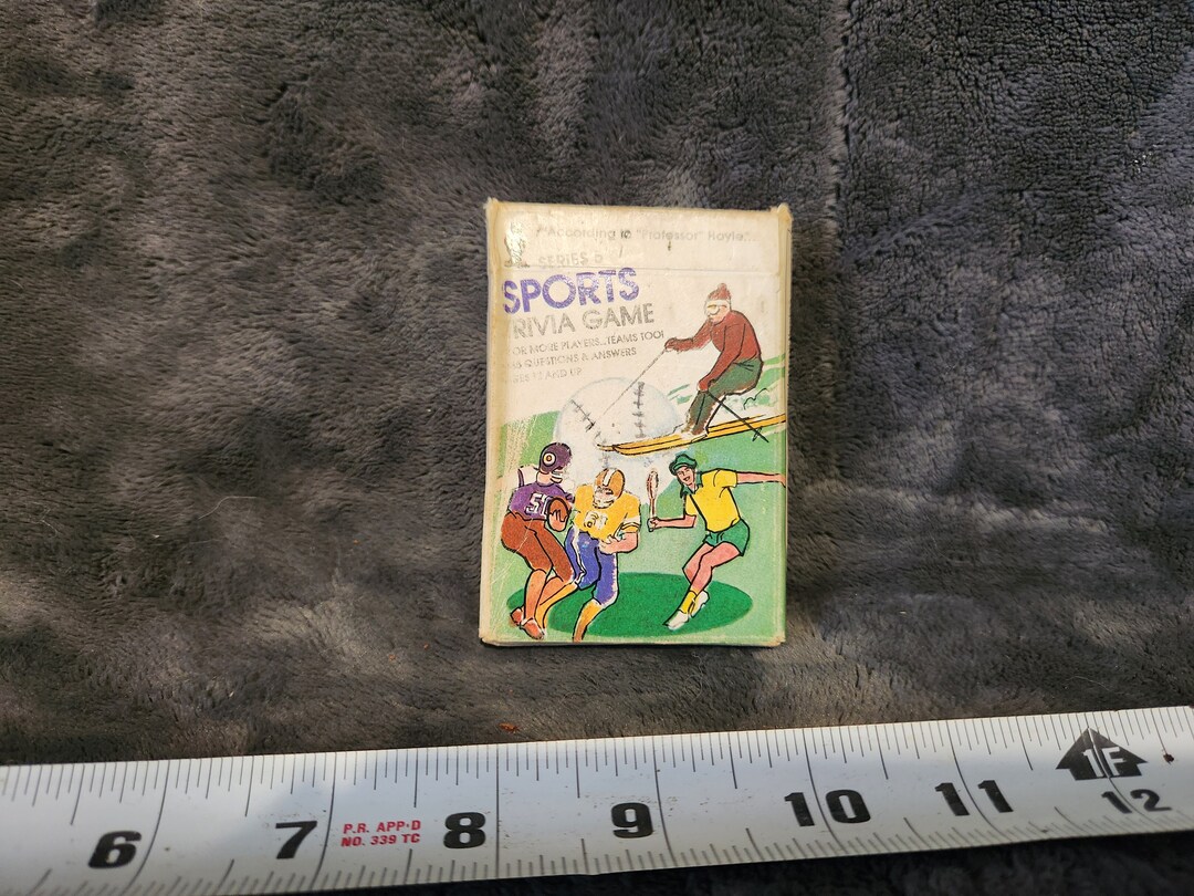 Vintage 1984 Professor Hoyle's Sports Trivia Game Series 5 Card Deck ...