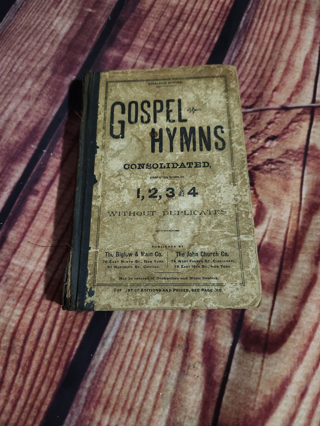 Vintage Gospel Hymn Consolidated Book Biglow & Main Publisher Copyright ...