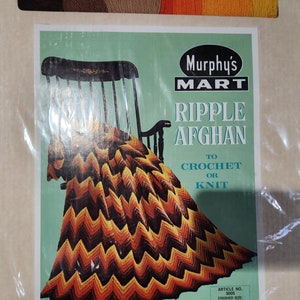 A** Vintage NOS Murphys Mart Ripple Afghan 45x60" - Etsy