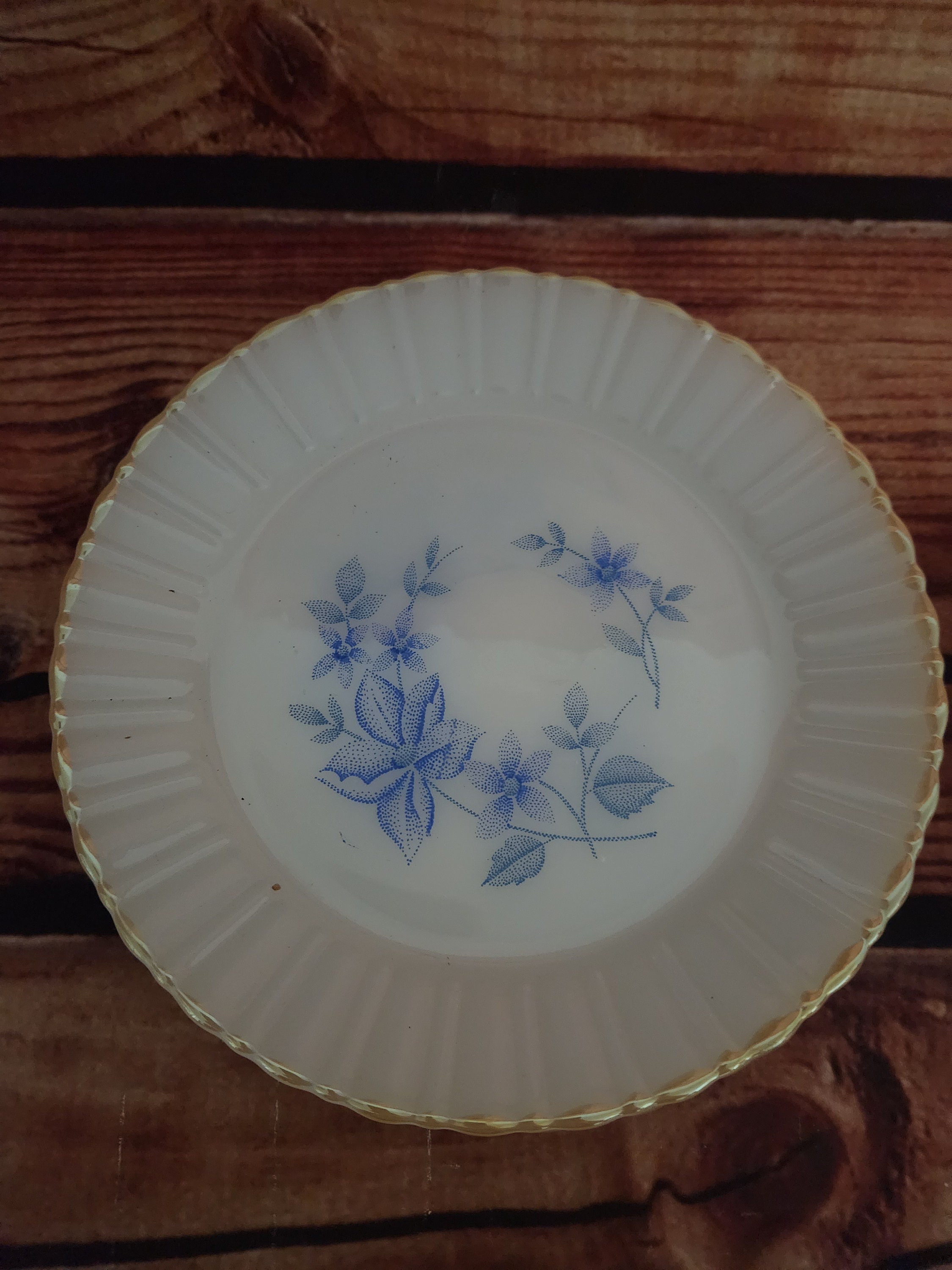 Vintage Set of 4 Vintage TERMOCRISA MEXICO Blue Dot Milk Glass - Etsy