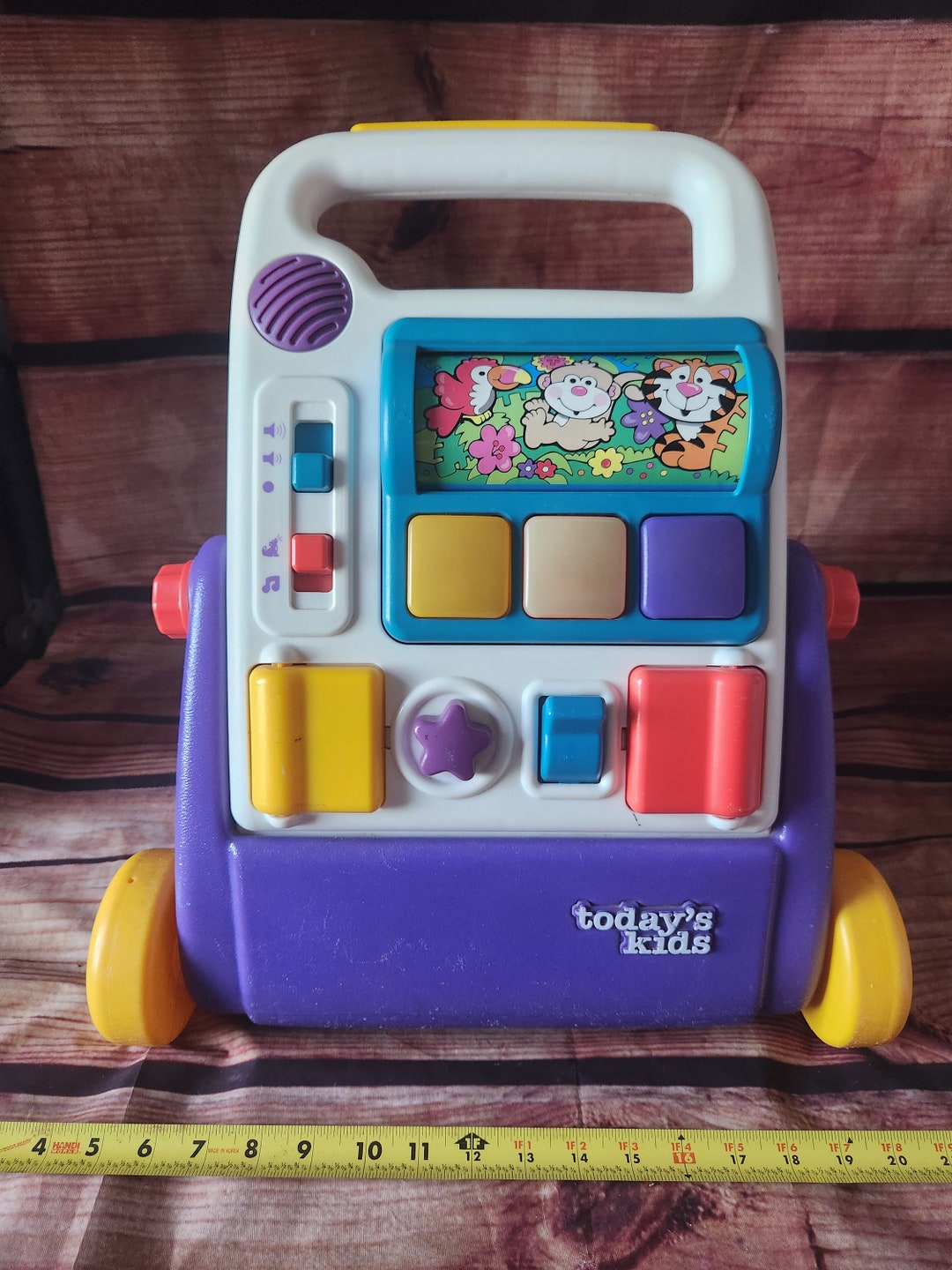 VINTAGE Today's Kids Sturdy Push Walker for Kids First Learning Walk ...