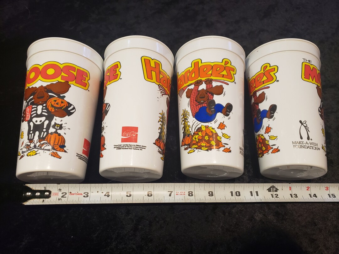 Vintage 1989 Hardee's 32oz the Moose Fall Plastic Cup Coca Cola Rare ...