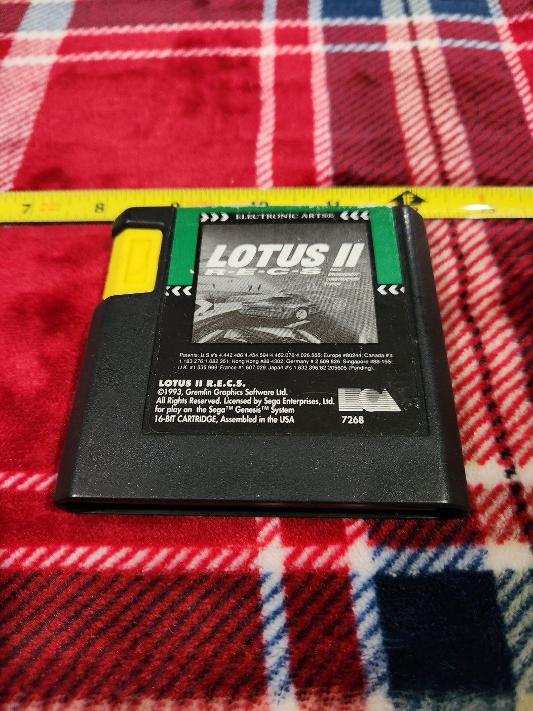 Vintage WORKING 1993 Lotus II RECS Sega Genesis Game Cartridge - Etsy
