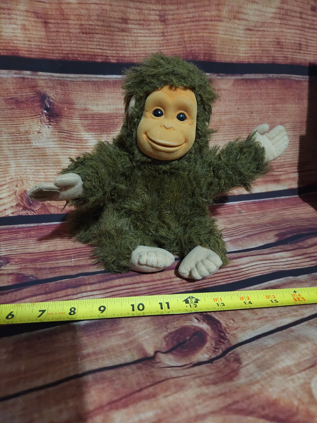 Vintage 1994 Hosung 9” Praying Hands Baby Chimp Monkey Plush Furry Soft ...