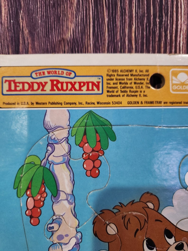 Vintage 1985 Teddy Ruxpin Heavy Duty Puzzle - Etsy