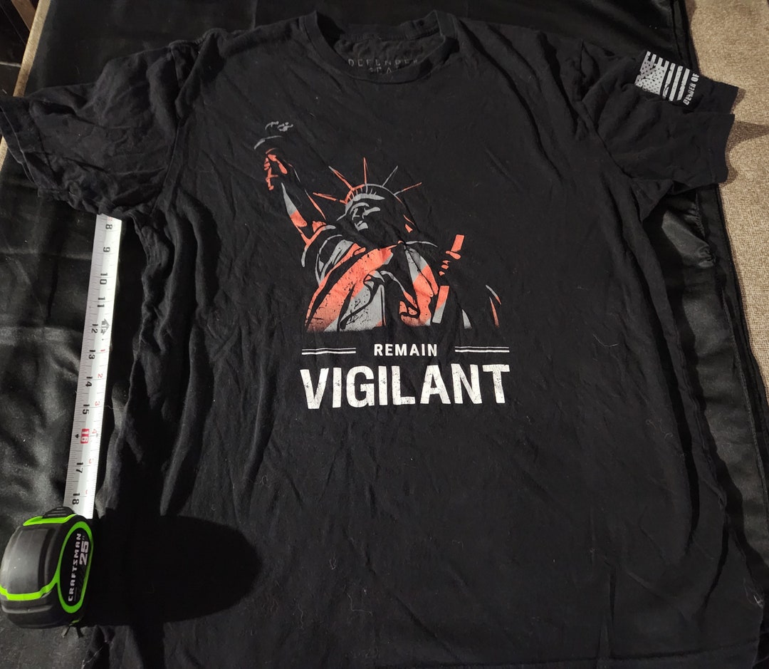 Vintage Ronald Reagan Remain Vigilant Defender Gear Adult Large Black ...
