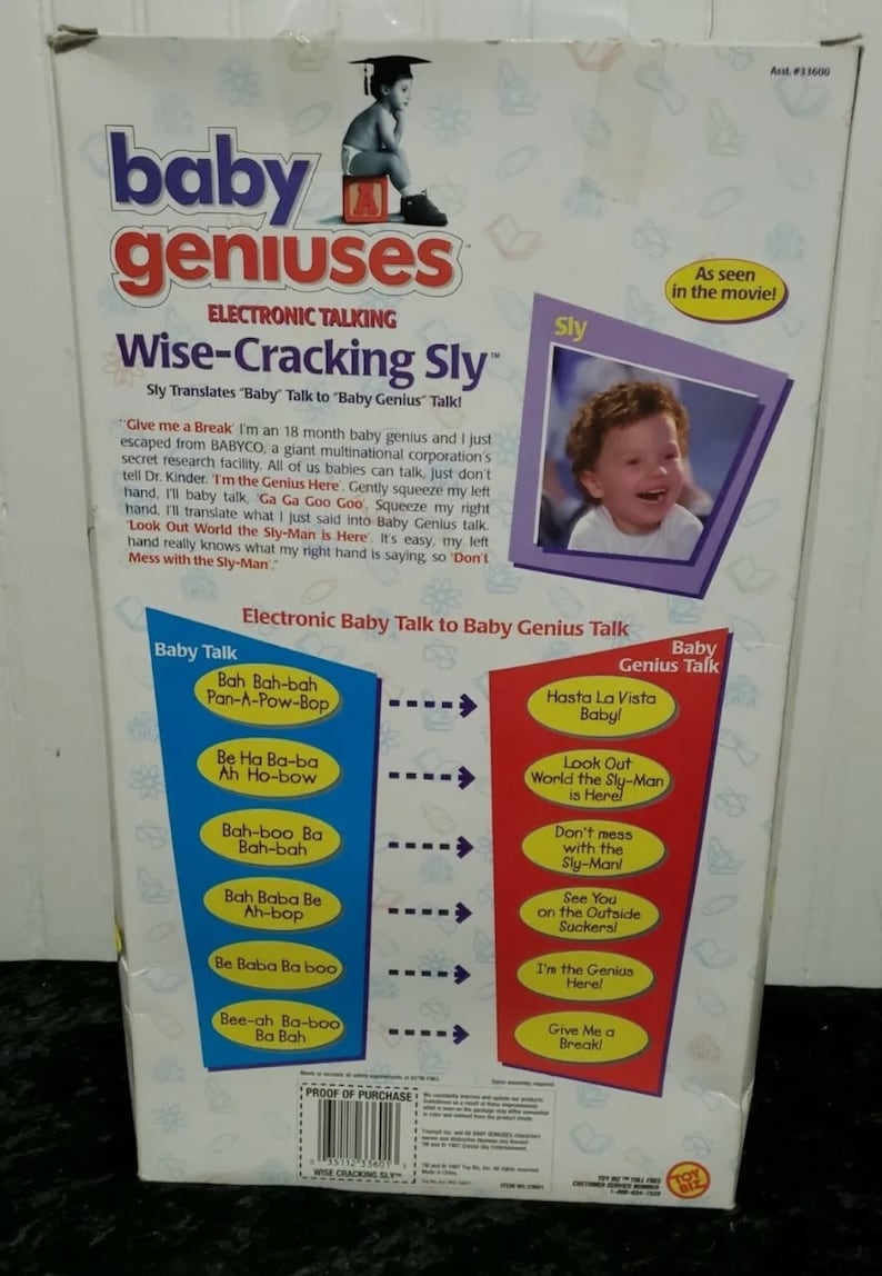 Baby Geniuses Electronic Talking Wise-cracking Sly Doll as - Etsy