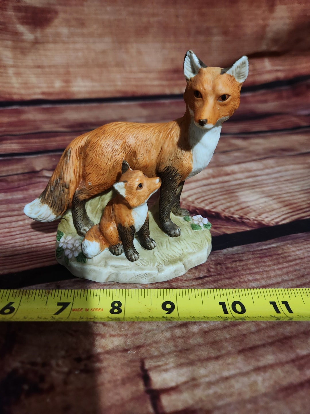 Vintage Fox and Baby Figurine 5” Tall. HOMCO 1417 Flawless - Etsy