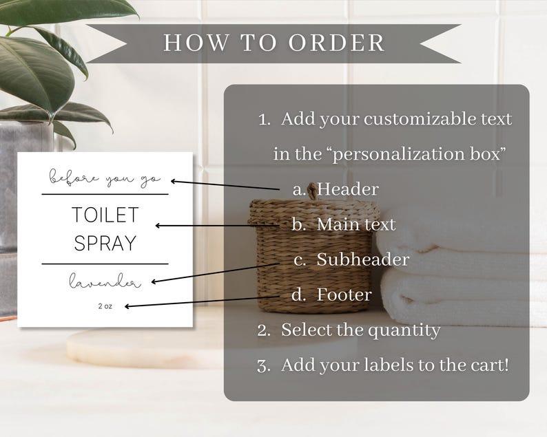 Customizable Toilet Spray Labels Before-you-go Labels Set of 20 ...