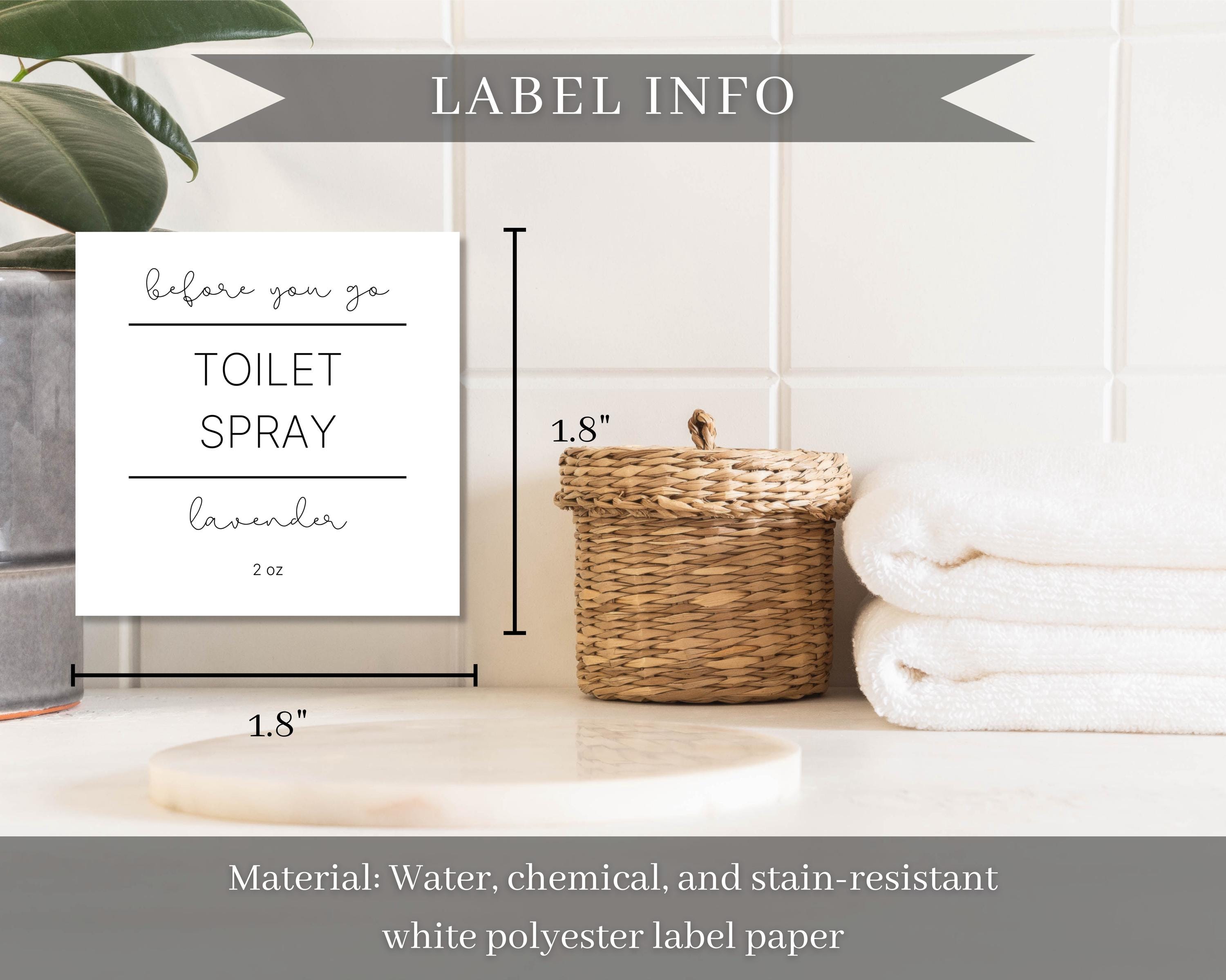 Customizable Toilet Spray Labels Before-you-go Labels Set of 20 ...