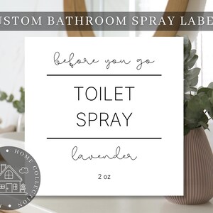 Customizable Toilet Spray Labels Before-you-go Labels Set of 20 ...