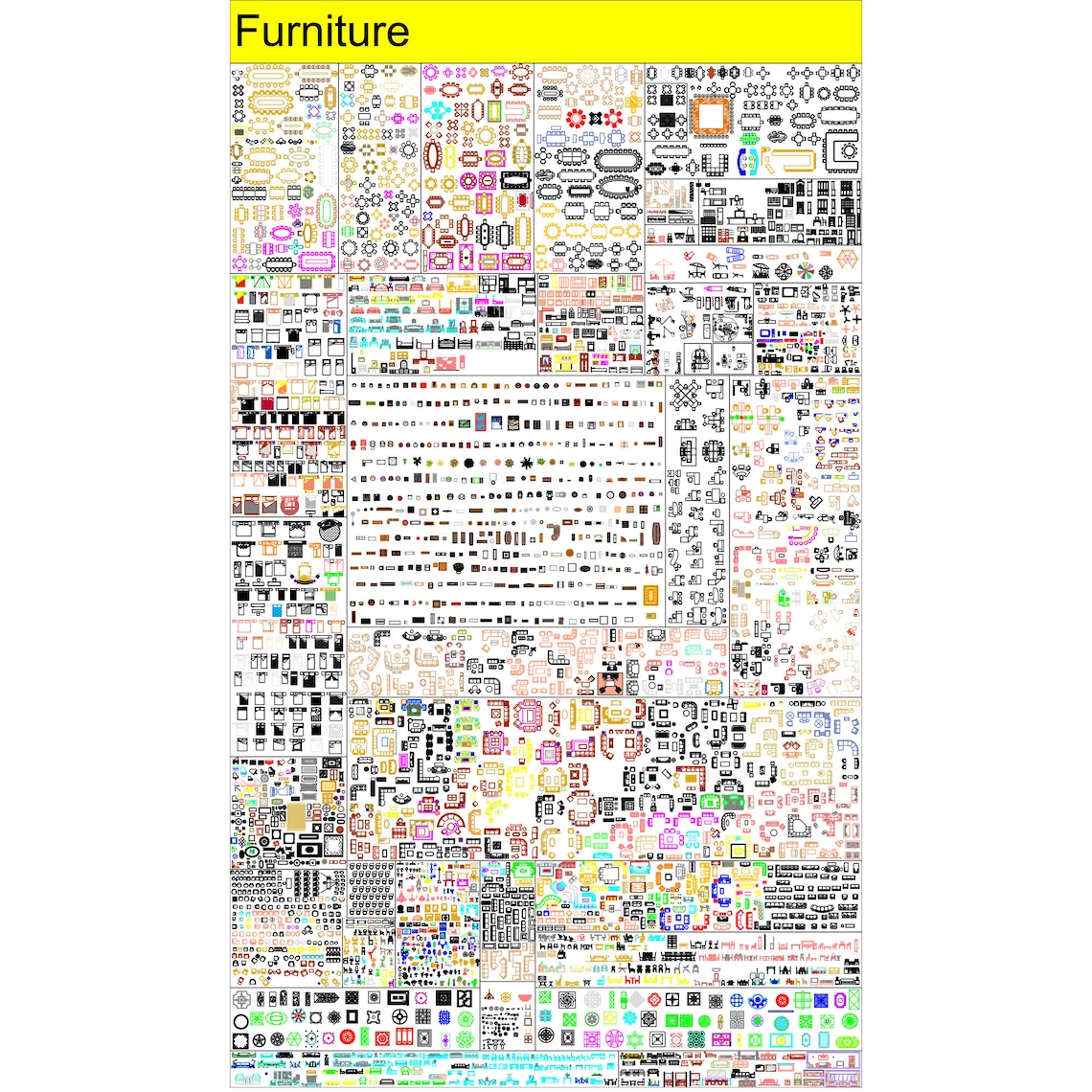 Mega Autocad Blocks 2D DWG CAD Library 13000+ , Templates, Drawings ...