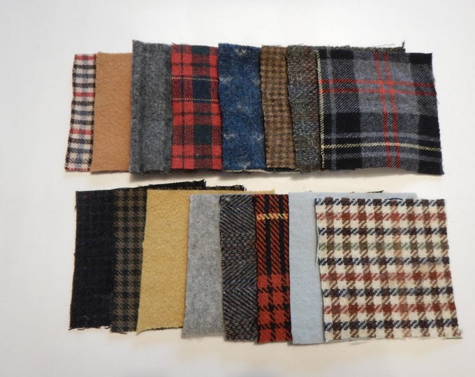 Wool Squares for Quilting, Crafting, and Sewing, Fulled From Recycled ...