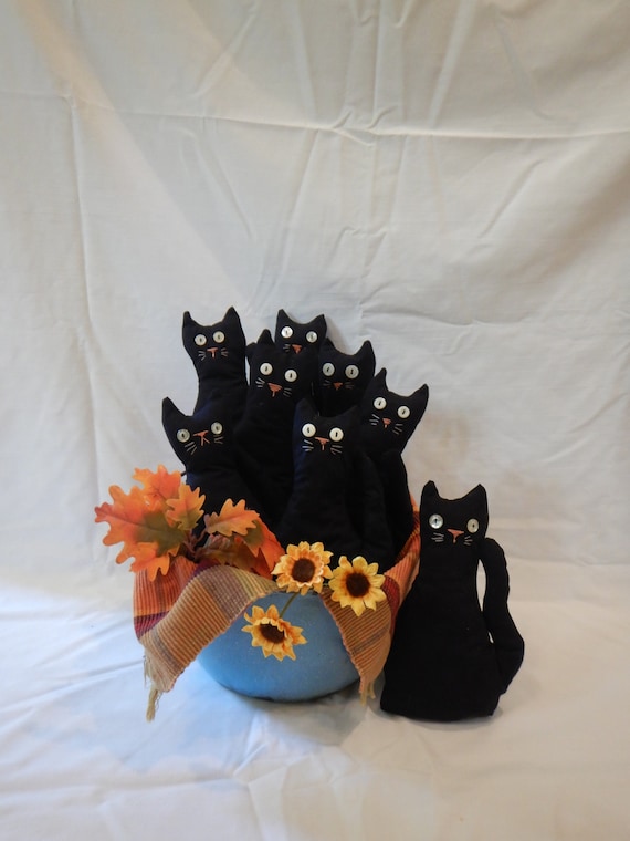 Primitive Rustic Stuffed Fabric Kitty Cat Bowl Filler - Etsy