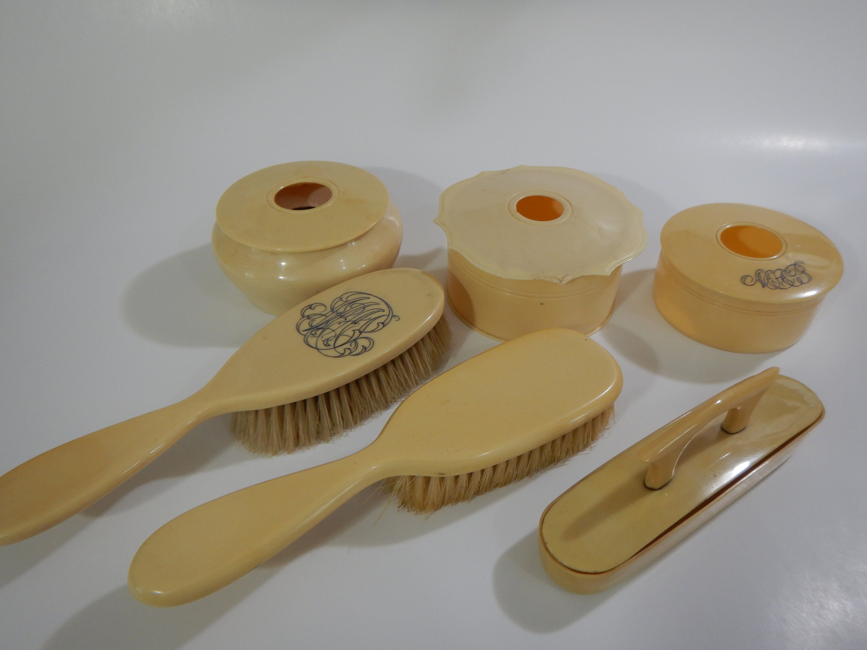 French Ivory Celluloid Dresser Items - Etsy