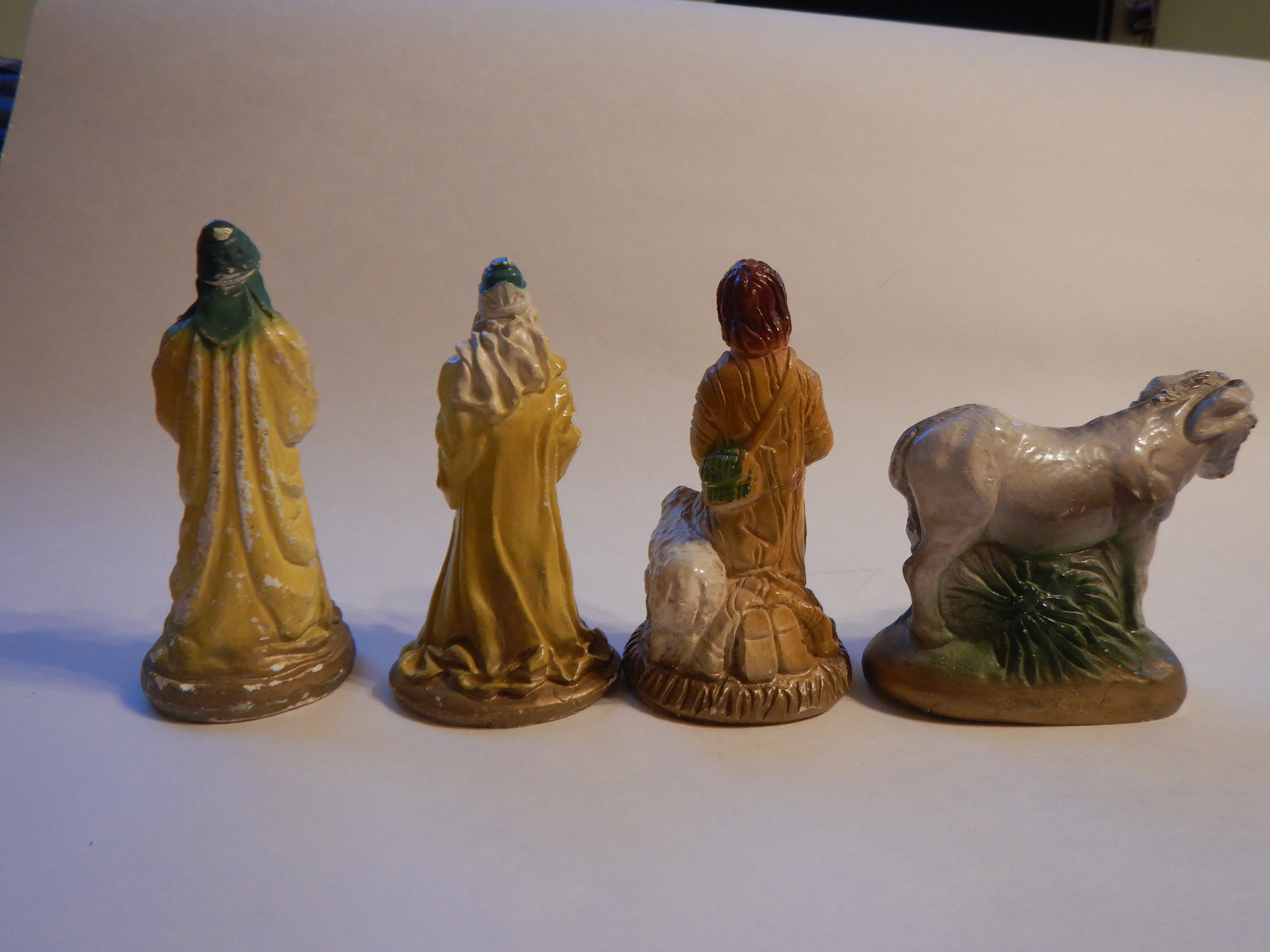 Vintage Chalkware Nativity Figures - Etsy