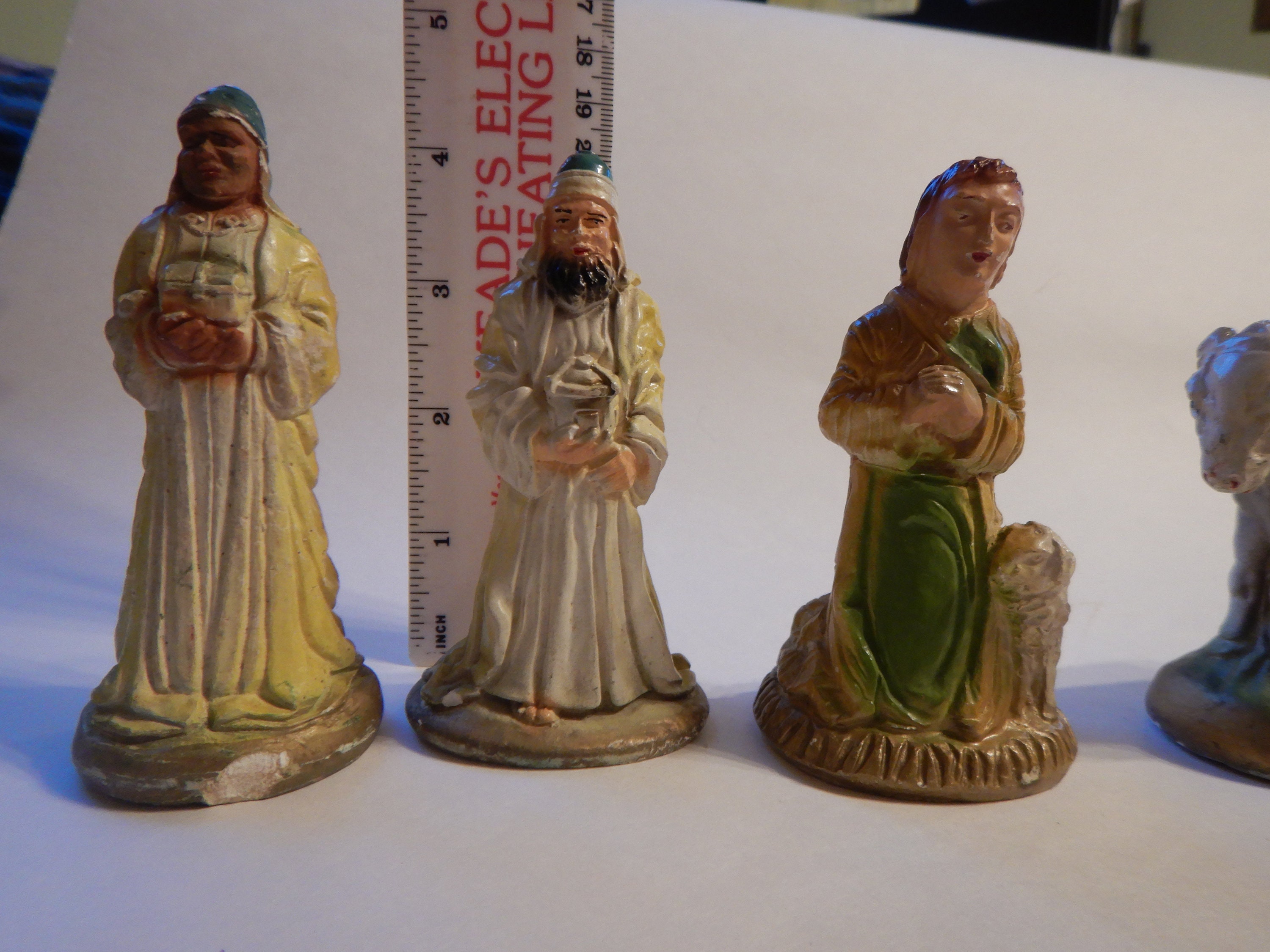 Vintage Chalkware Nativity Figures - Etsy