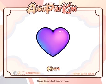 LOVE HEART PURPLE Twitch Emote / Twitch Emotes / Twitch Stream - Etsy