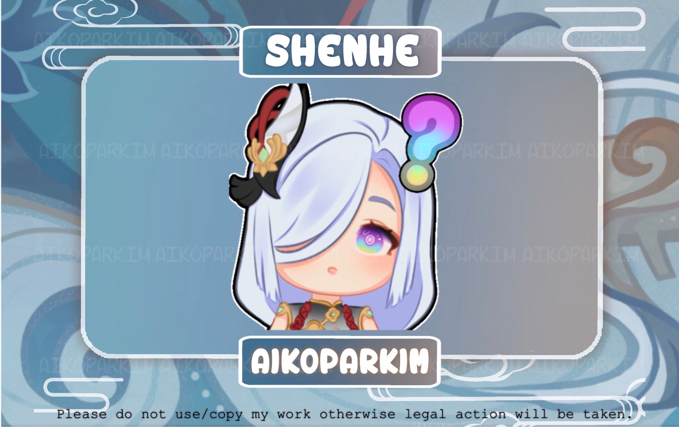 Emotes Genshin/ Emotes Twitch Discord / Emotes Shenhe - Etsy