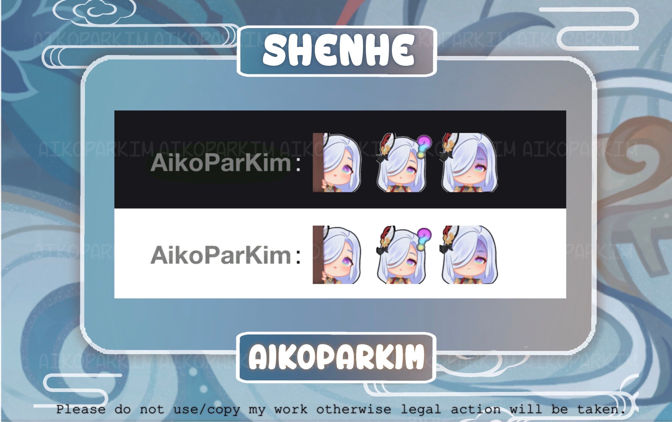 Emotes Genshin/ Emotes Twitch Discord / Emotes Shenhe - Etsy