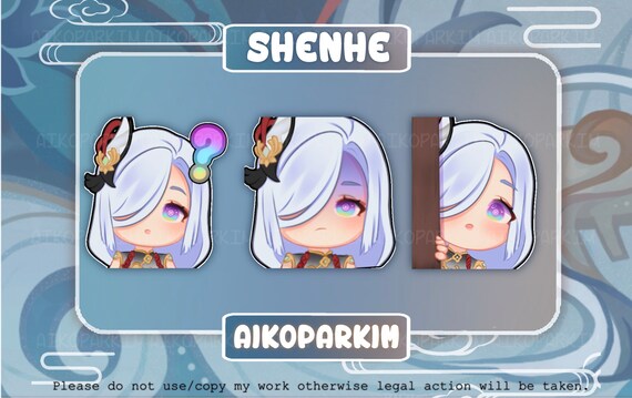 Emotes Genshin/ Emotes Twitch Discord / Emotes Shenhe - Etsy