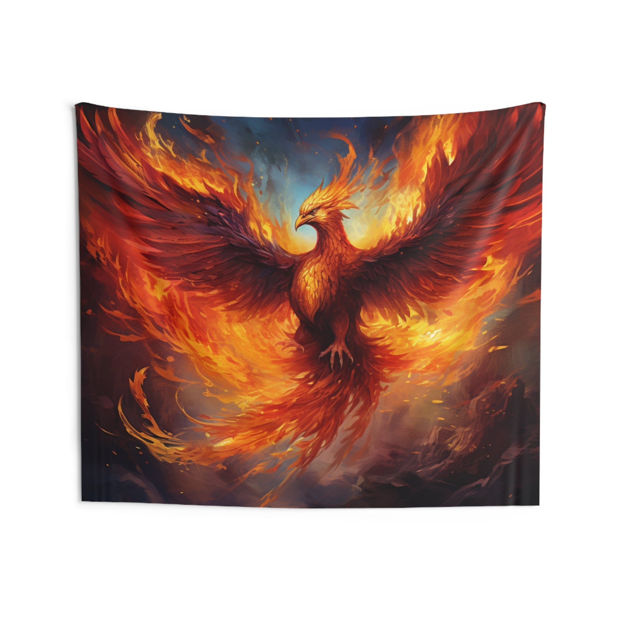 Fire Phoenix Wall Tapestry - Etsy
