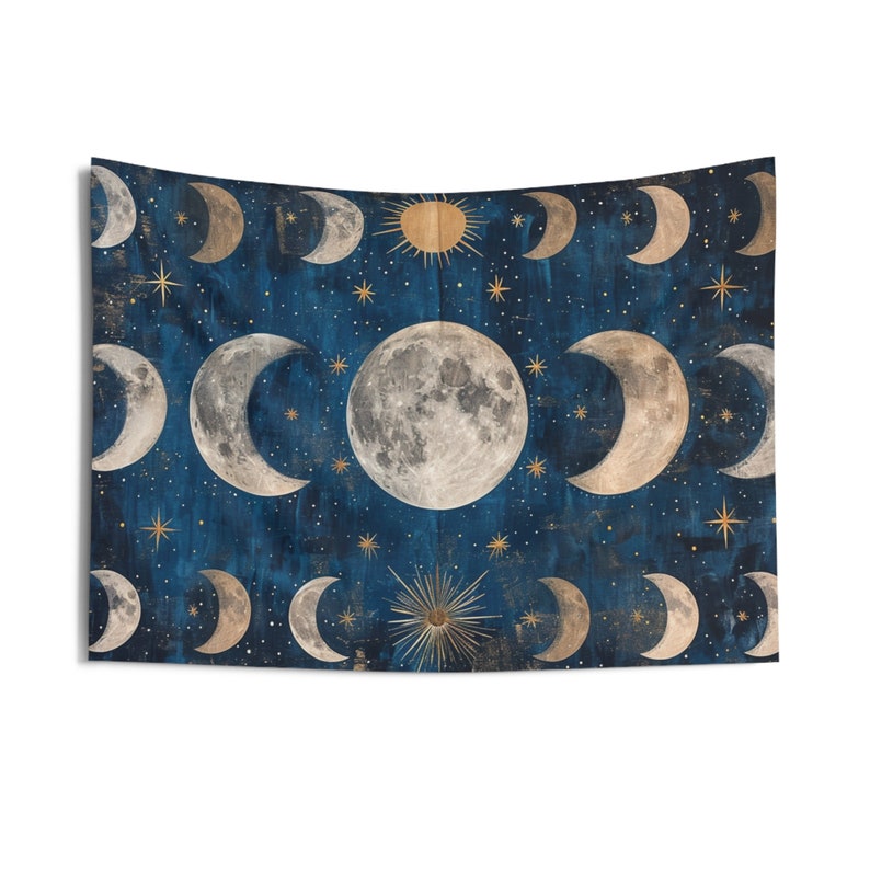 Mystical Moon Phases Tapestry - Etsy