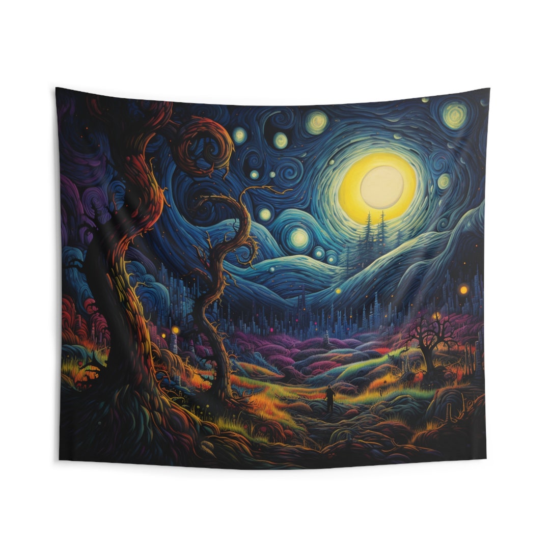 Enchanted Night Sky Tapestry - Etsy