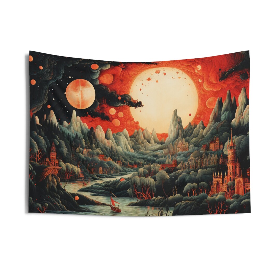 Fantasy World Tapestry - Etsy