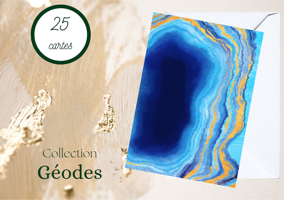 Geodes Greeting Cards Minimalist Style - Etsy