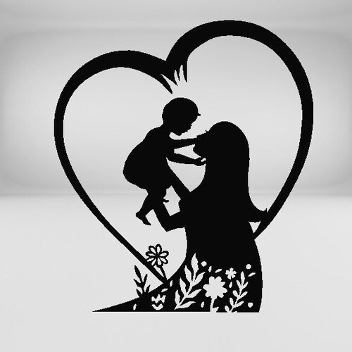 Mother Daughter Heart DXF SVG Plasma Laser Cnc File - Etsy