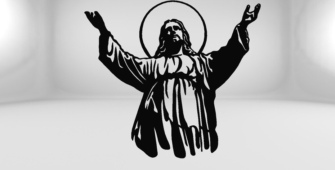 Jesus Svg Dxf Files Religion Sillhouette for Cnc Laser - Etsy
