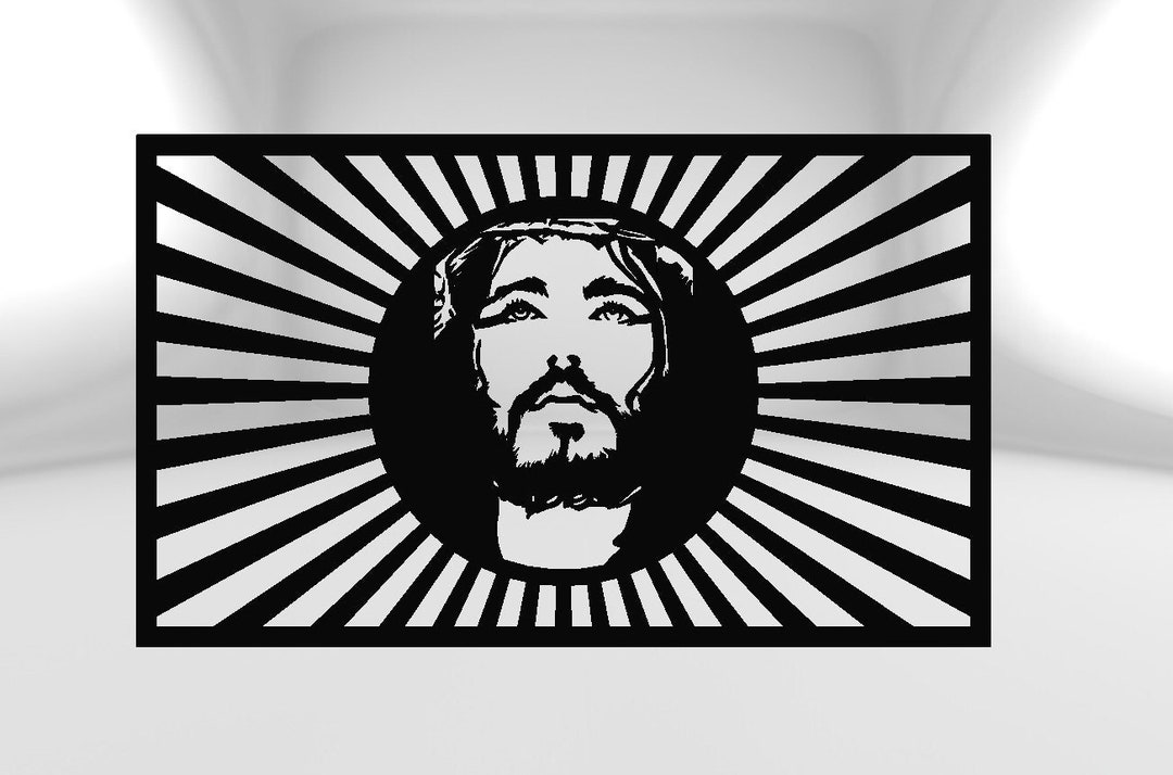 Jesus Dxf Svg Png Files Jesus Laser Cut Christ for Cnc - Etsy