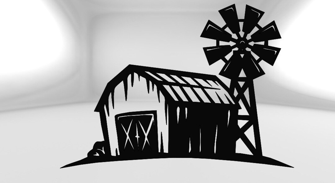 Farm Svg Dxf Files Farm Dxf Laser Cut Farmer Village - Etsy