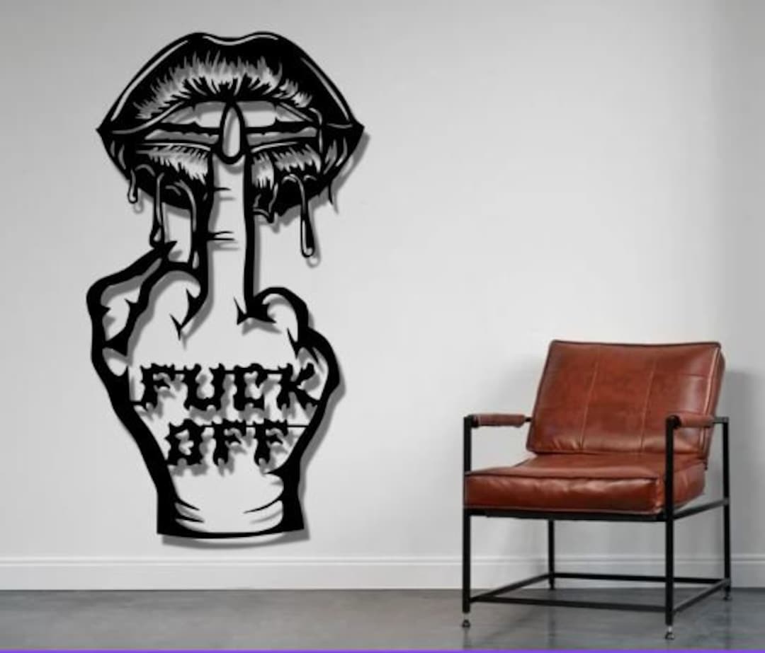 Middle Finger Svg Dxf Png Files Laser Cut Lip Woman - Etsy