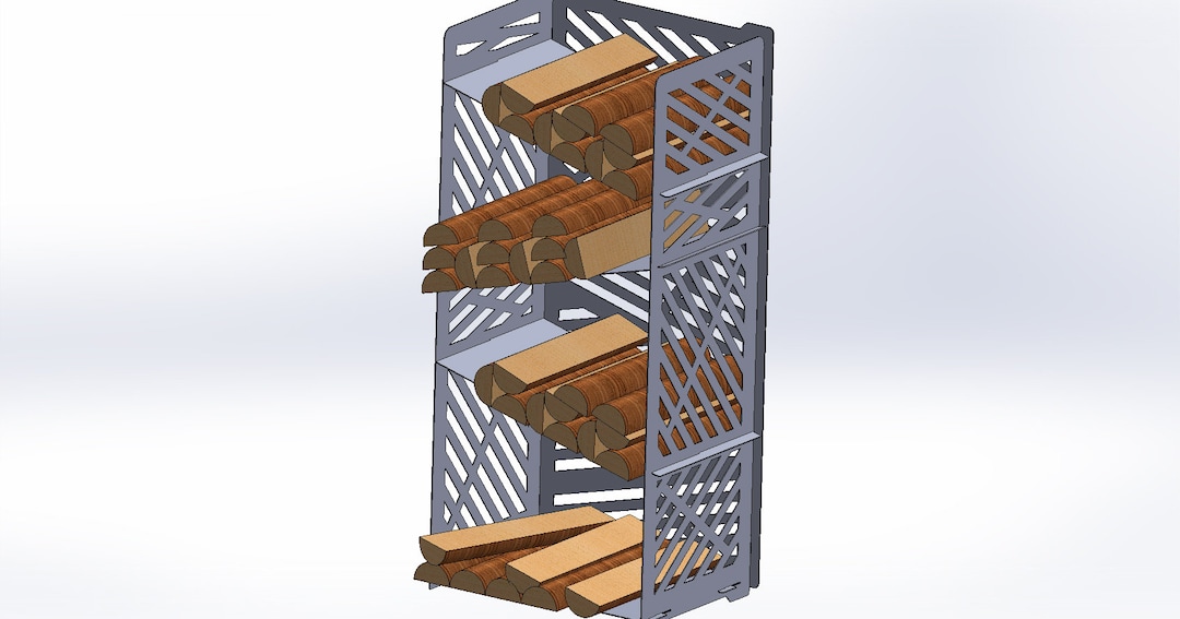 Fire Wood Dxf File Fire Wood Holder Stroge Metal Cut File - Etsy