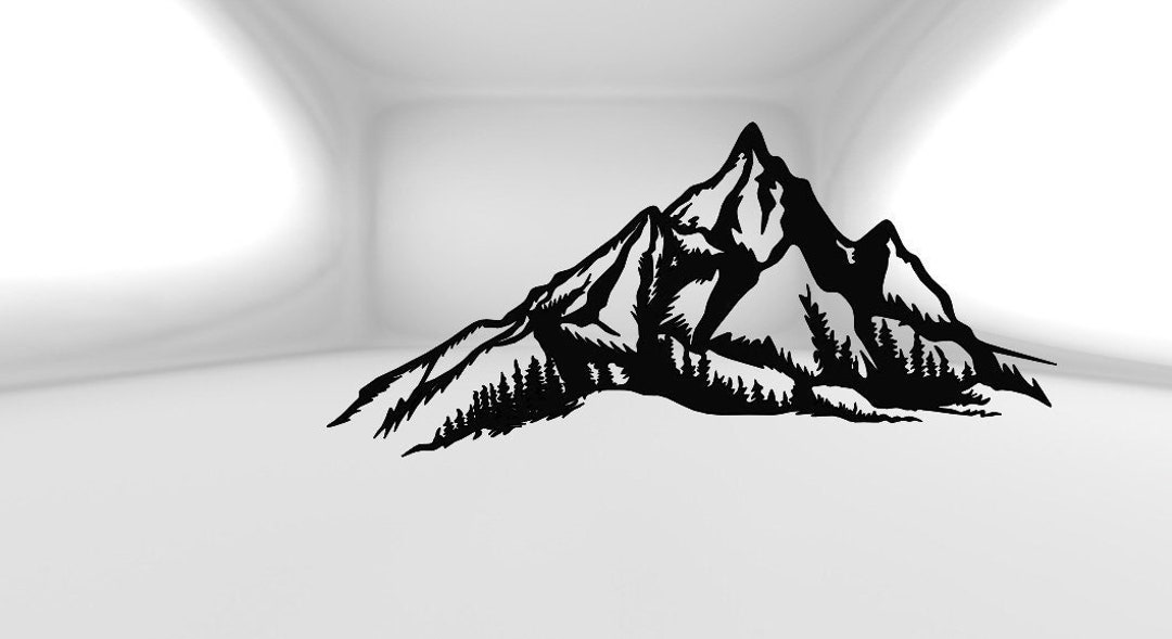 Berge Dxf Svg Png Dateien Berge Wald Laser cut dxf - Etsy.de