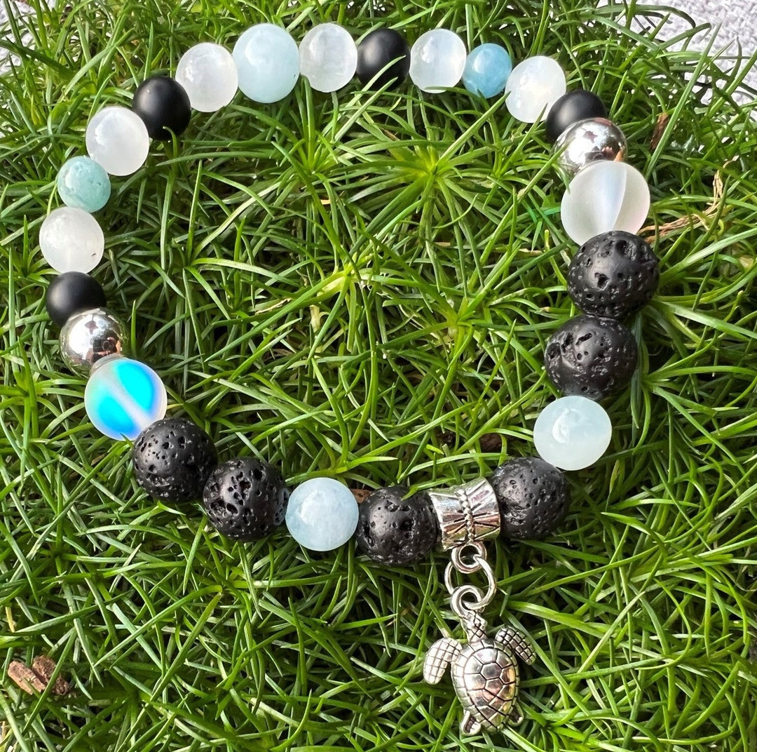 Turtle Back Moon Legend Gemstone Bracelet, 13 Grandmother Moons ...