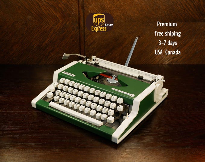 OLYMPIA De Luxe Vintage Typewriter 70s Made in Western Germany Birthday ...