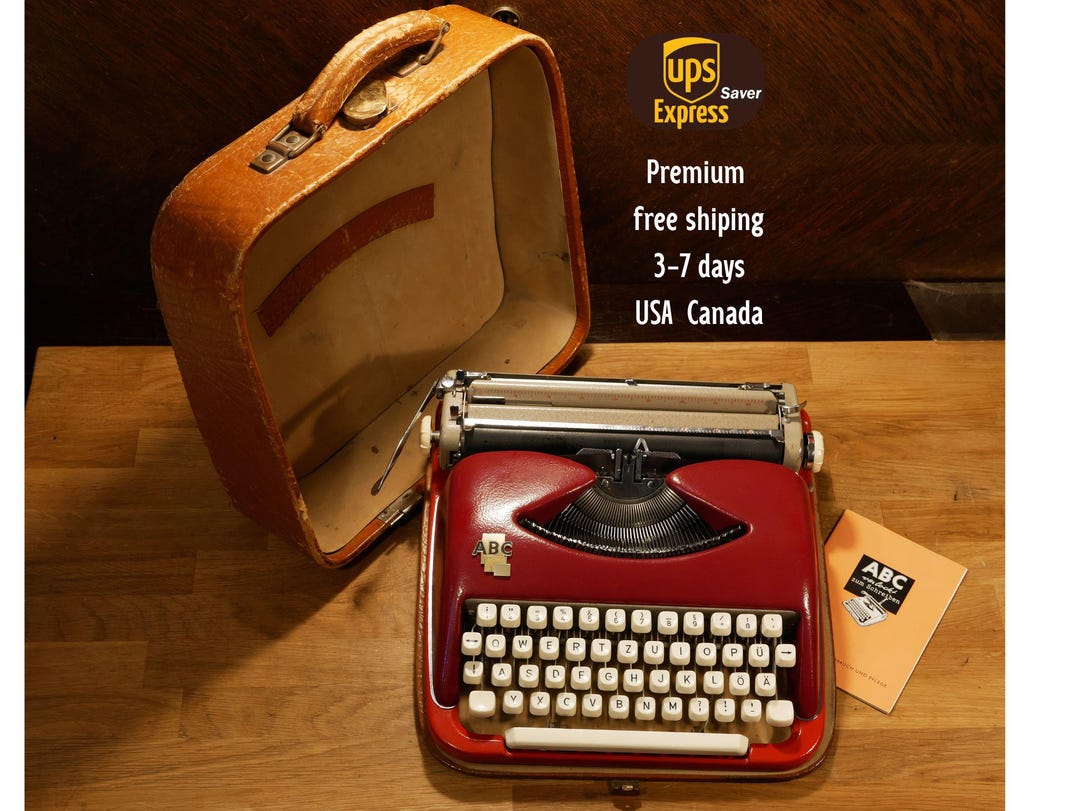 Vintage BEST Typewriter ABC, Typewriter QWERTZ 60s Working Condition ...