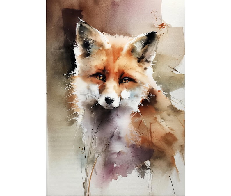 Fox Watercolor Giclée Print – Woodland Animal Wall Art, Rustic ...