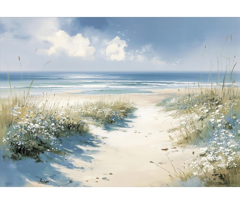 Beach Path Giclée Print – Coastal Dune Grass, Ocean View Art - Etsy