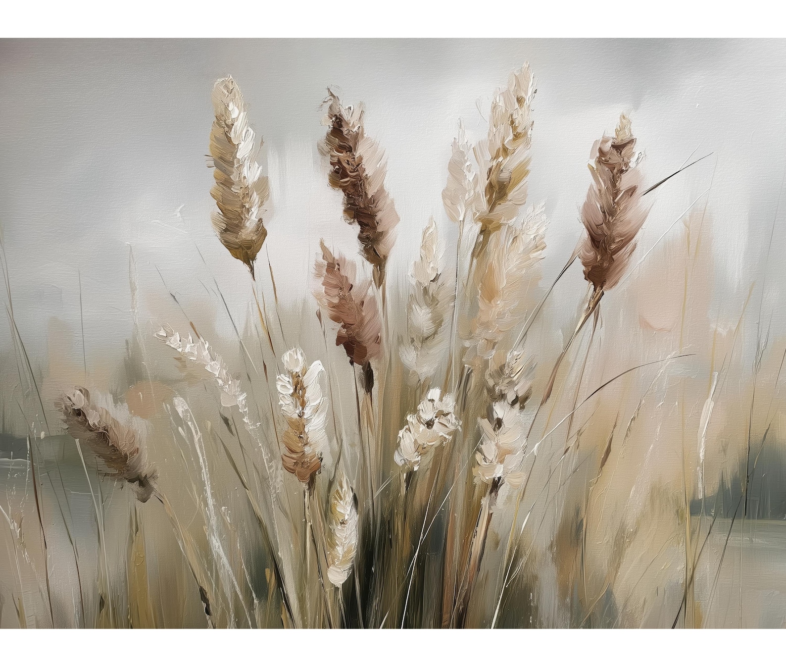 Horizontal Wheat Field Giclee Print – Neutral Botanical Wall Art ...
