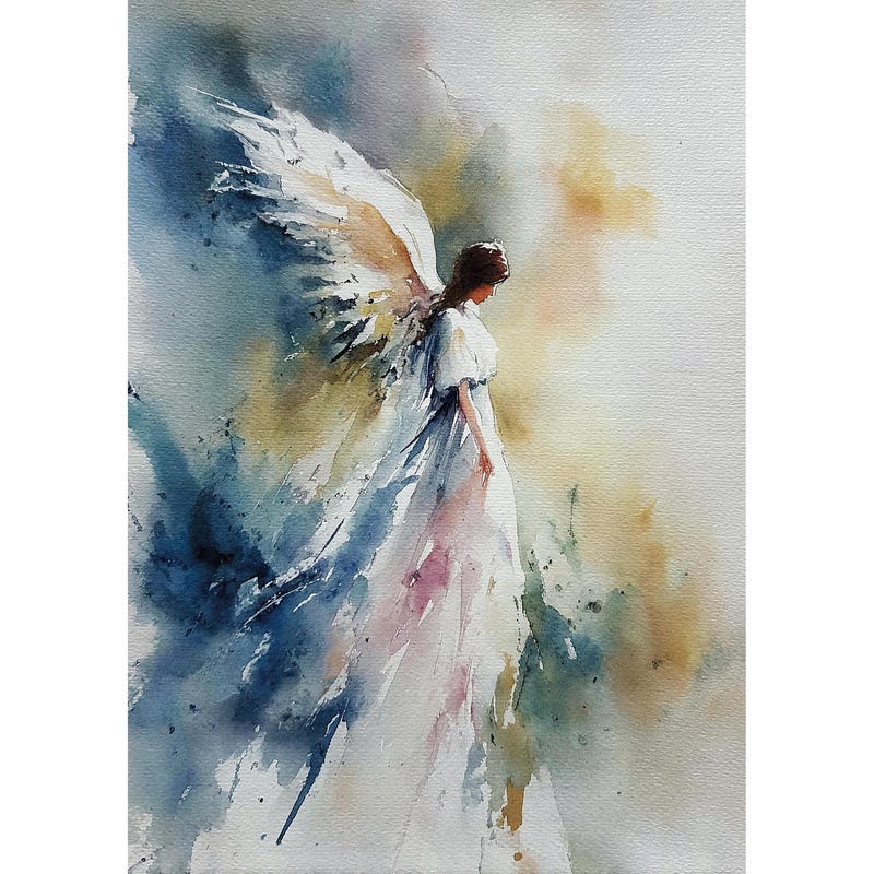 Abstract Angel Art - Etsy