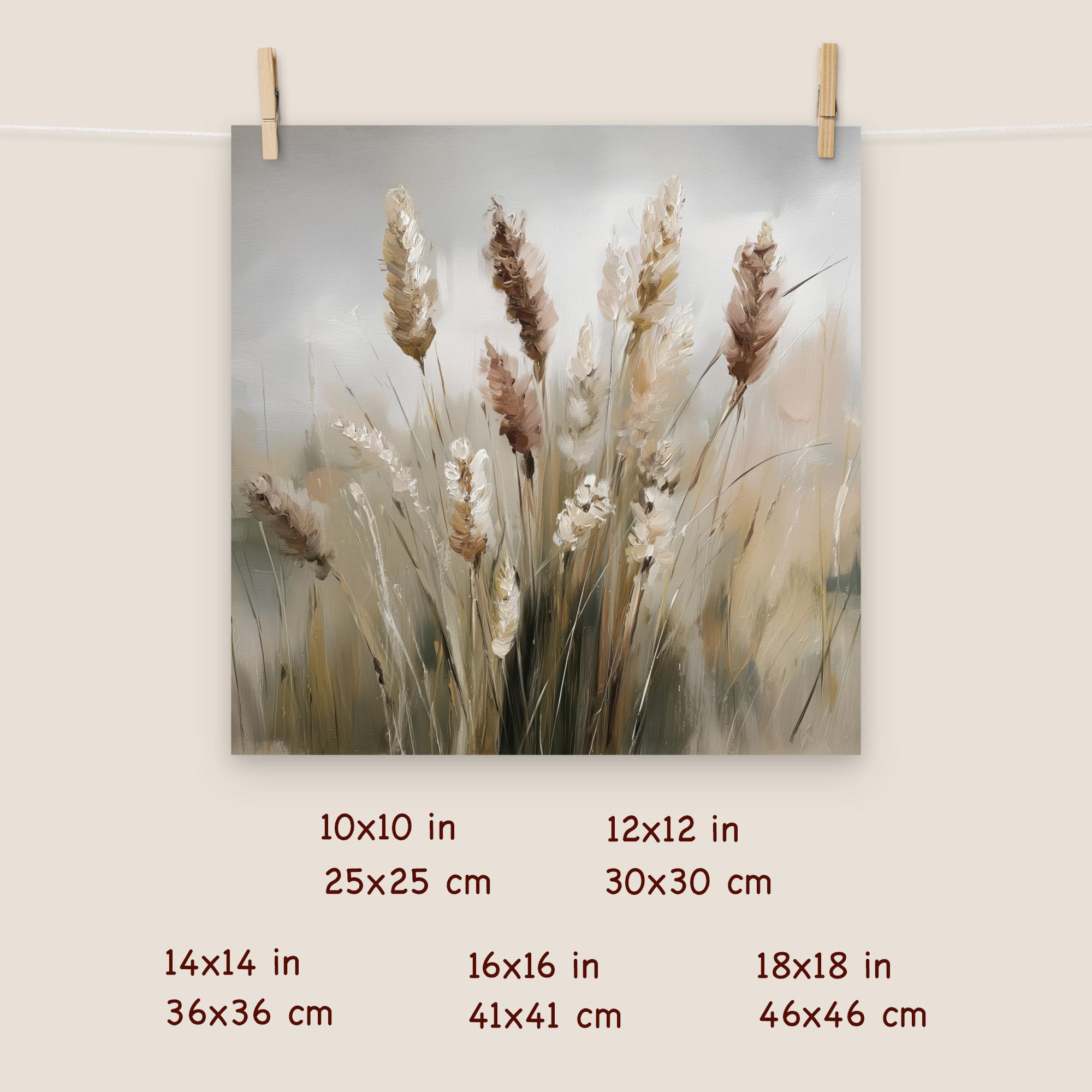 Horizontal Wheat Field Giclee Print – Neutral Botanical Wall Art ...